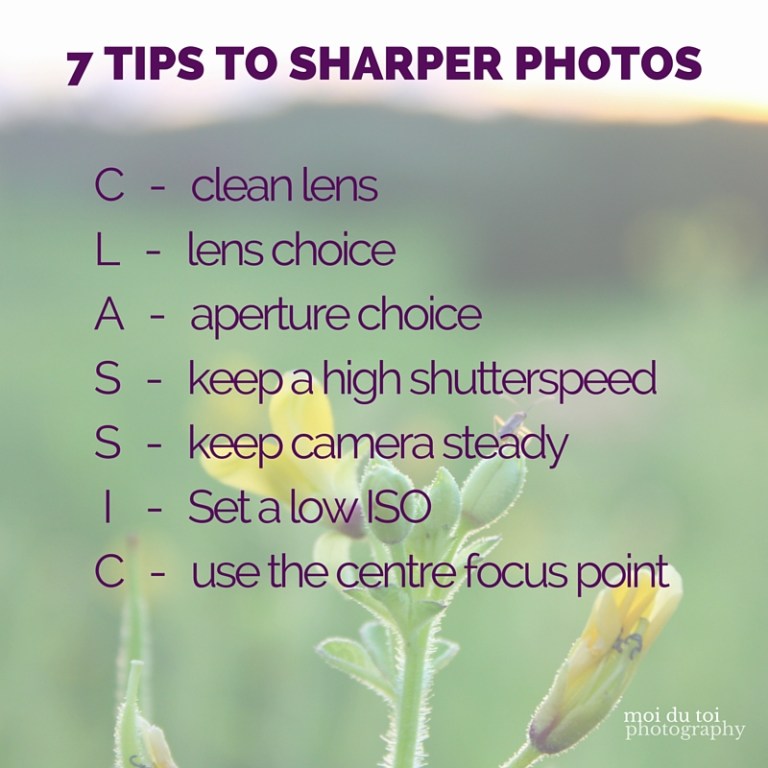 7 Fabulous Tips To Sharper Photos – moi du toi photography